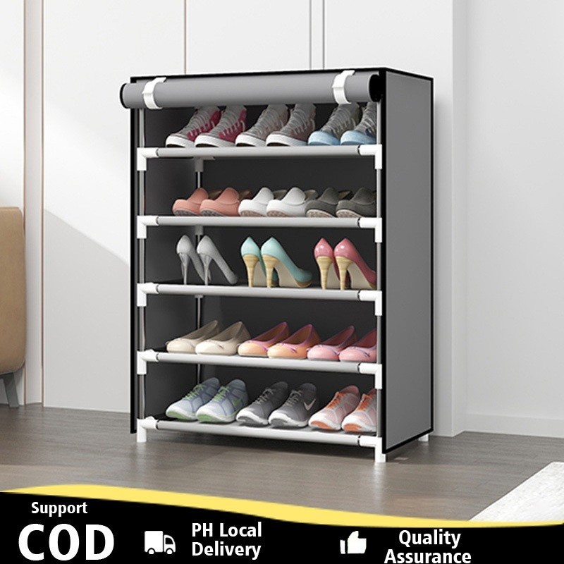 Multi layer 1/2 row Waterproof Shoe Rack Closet Shoes Storage Cabinet ...