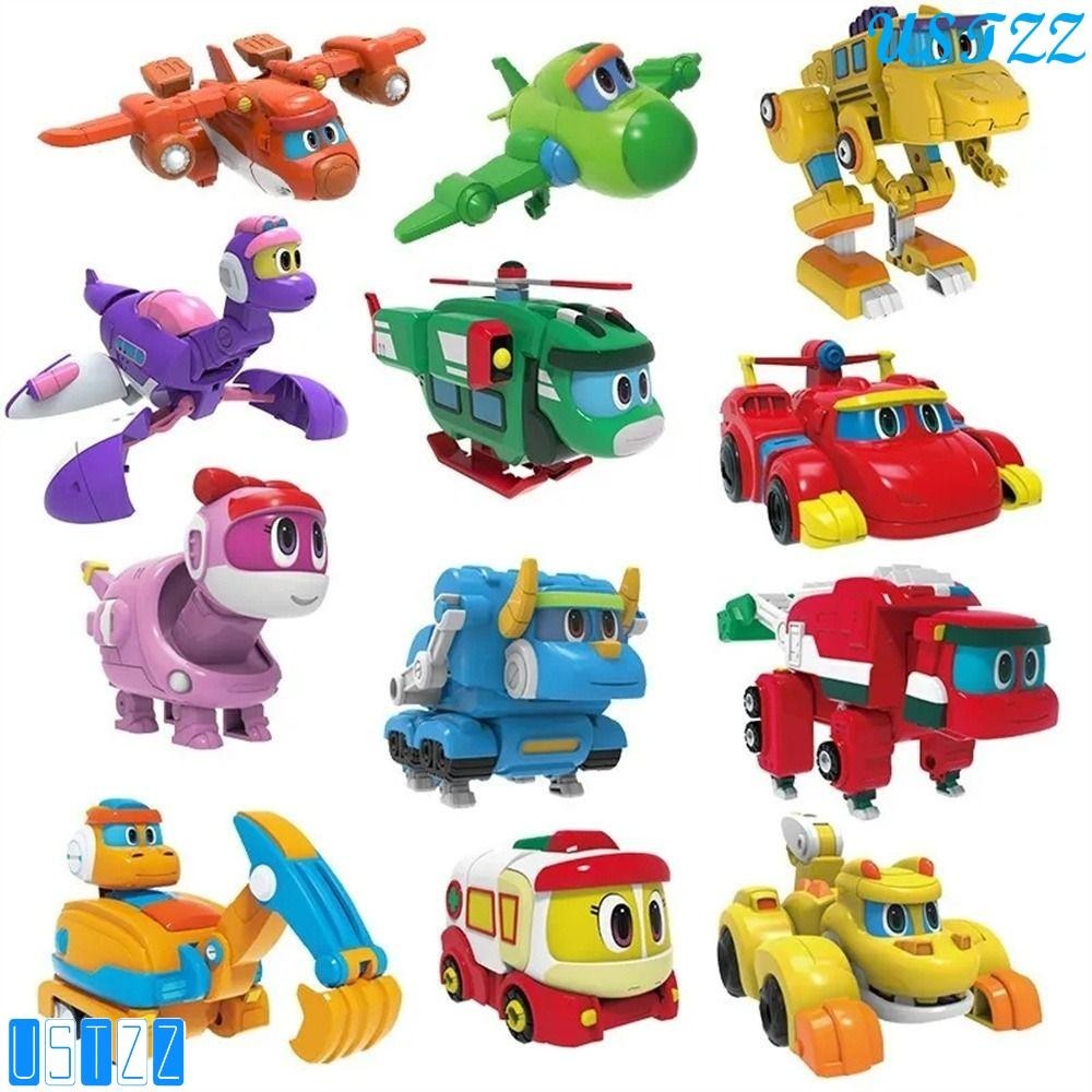 USTZZ Min Deformation Gogo, Dino Action Figures Dinosaur Toys REX ...