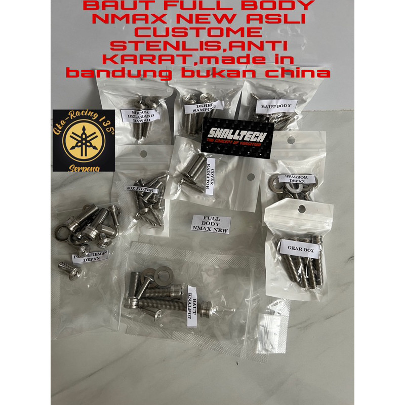 Genuine custom Nmax Full body bolts, genuine stainless steel | Shopee ...