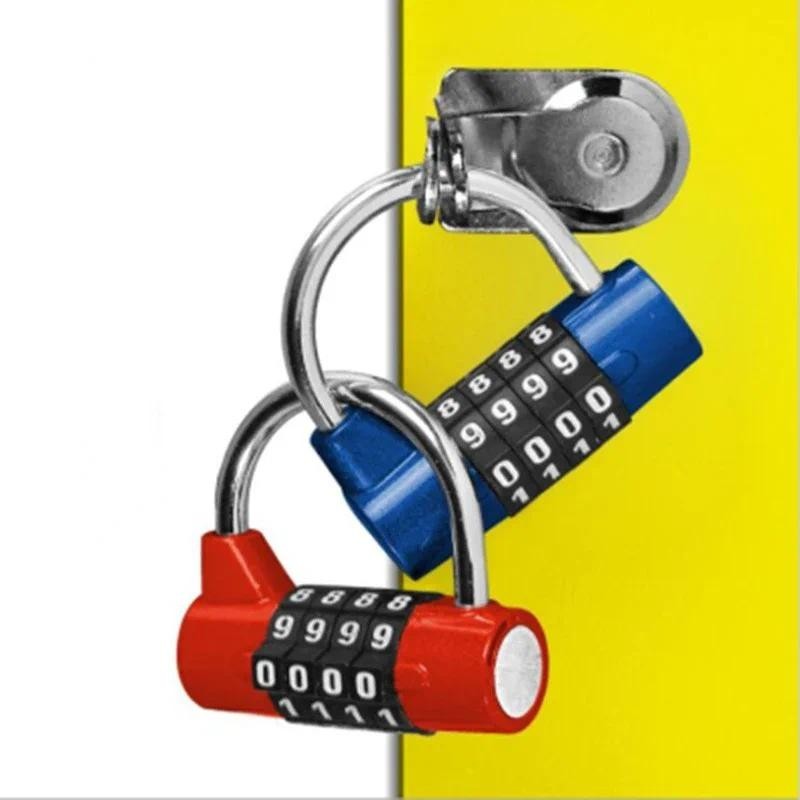 4 Digit Password Safety Lock Wide Shackle Combination Padlock for Gym ...