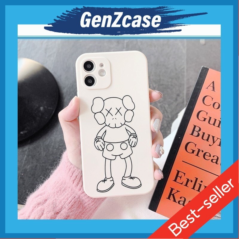 Kaws bear-shaped iphone case with long legs, shockproof, square edge ...