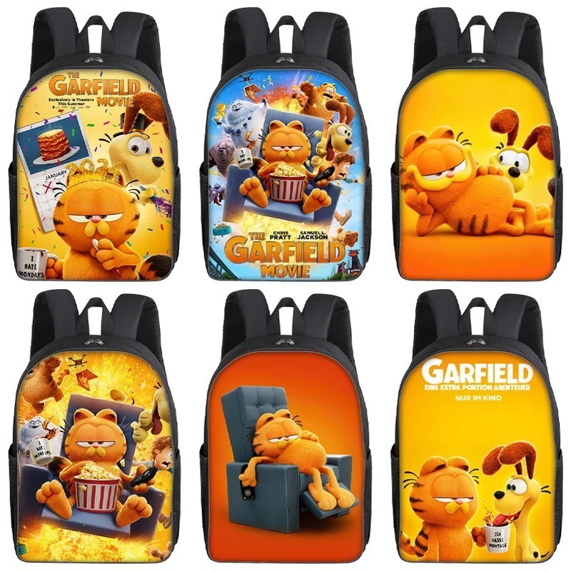 Garfield New Children's School Bag Cute and Fashionable Cartoon Print ...