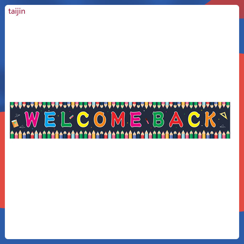 Front Door Signs Pennant Banner Flags Welcome Back Back-to-school ...