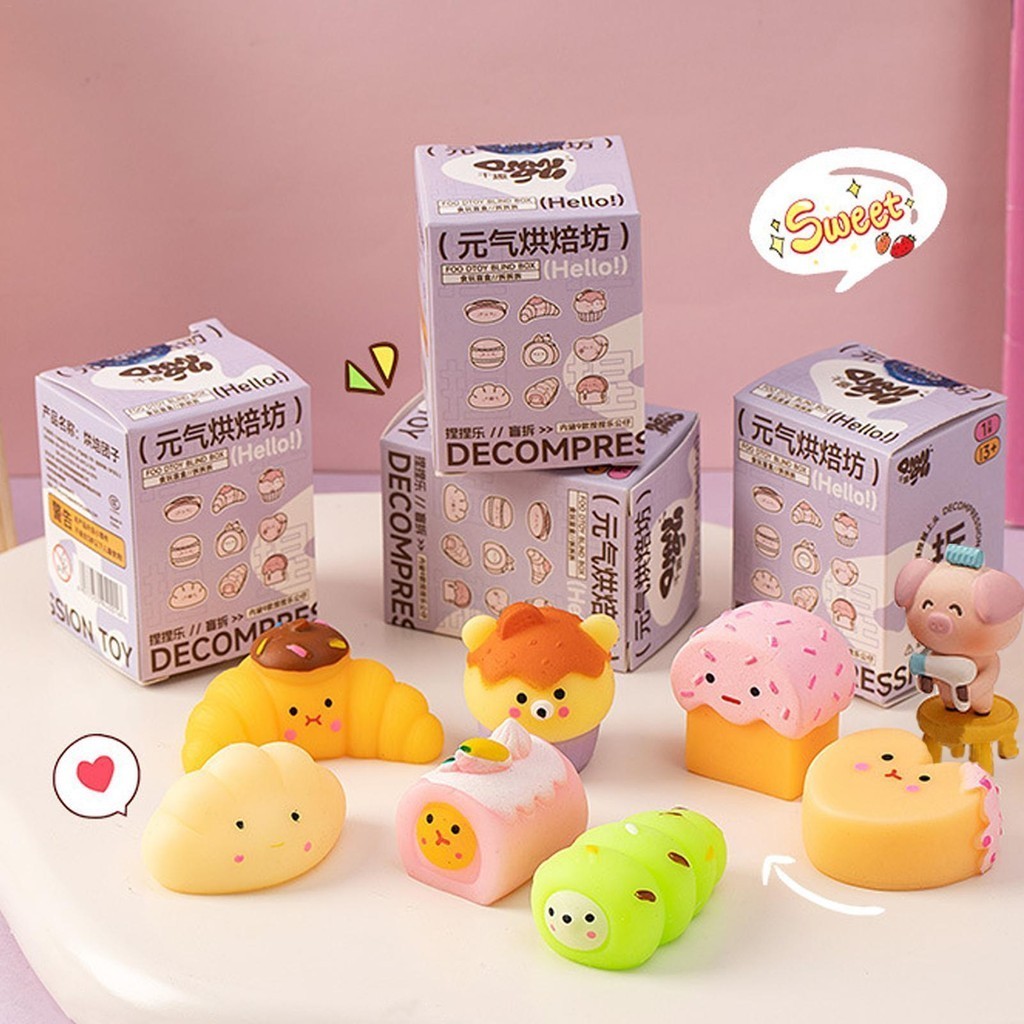 Mini Animal Squishies Kawaii Mochi Squeeze Toys Stretch Stress Squishy ...