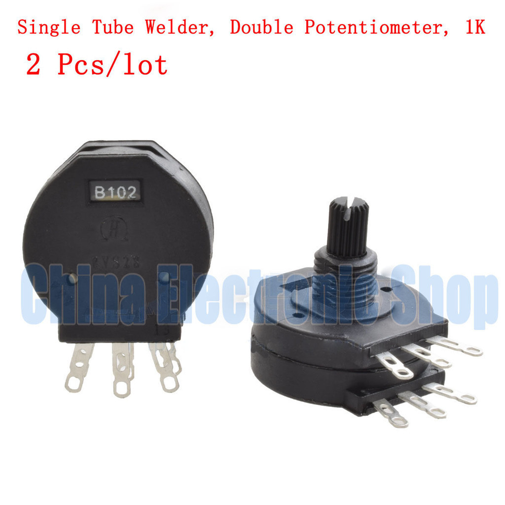 ★Y-2 Pcs/lot Double Potentiometer 1K RV28GP1 B102 Carbon Film 2W Single ...