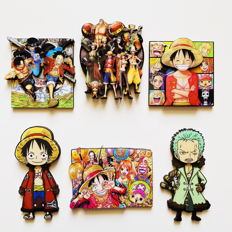 Pirate King Refrigerator Sticker 3D One Piece Luffy Sauron Chopper ...