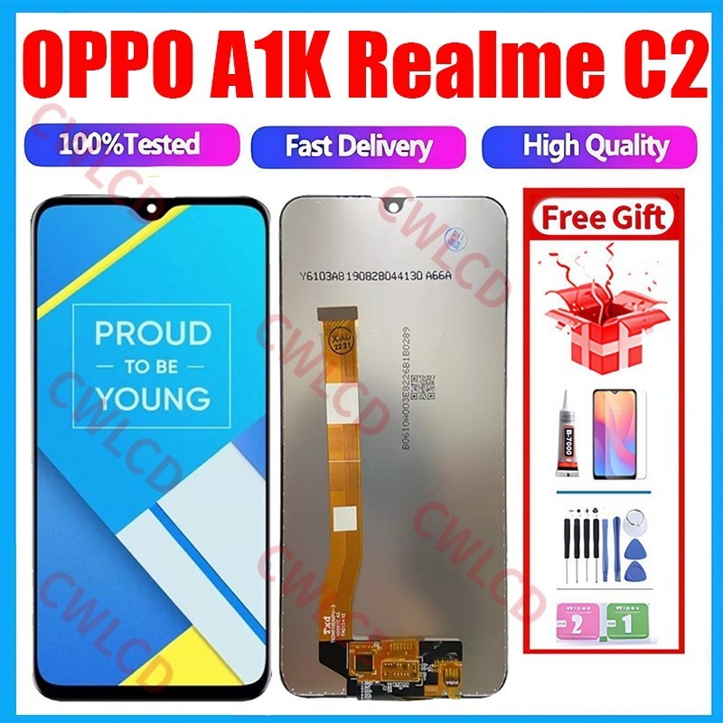 For OPPO A1K CPH1923 Realme C2 RMX1941 LCD Display Screen With Frame ...