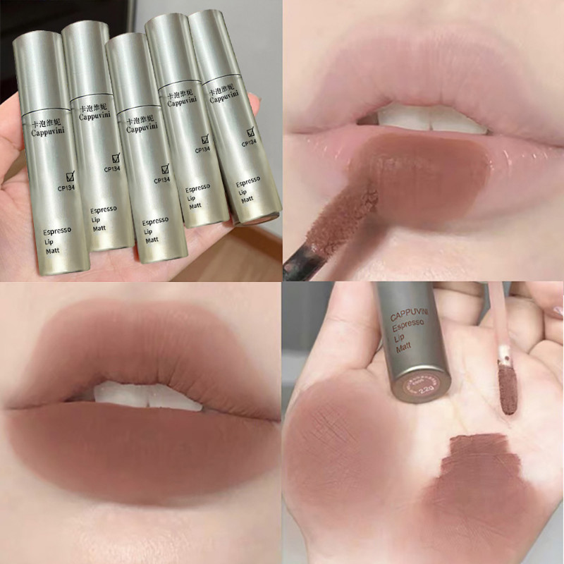Cappuvini Matte Cream Lipstick Concentrated Lip Glaze Velvet Lip Glaze ...