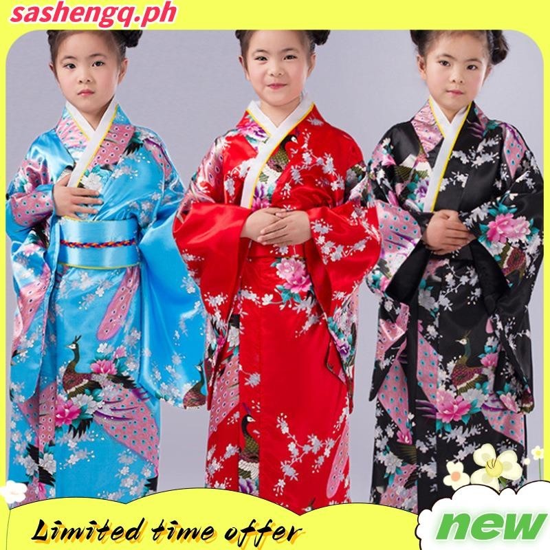 Children Kimono Samurai Traditional Japanese Yukata Haori Asian Clothes ...