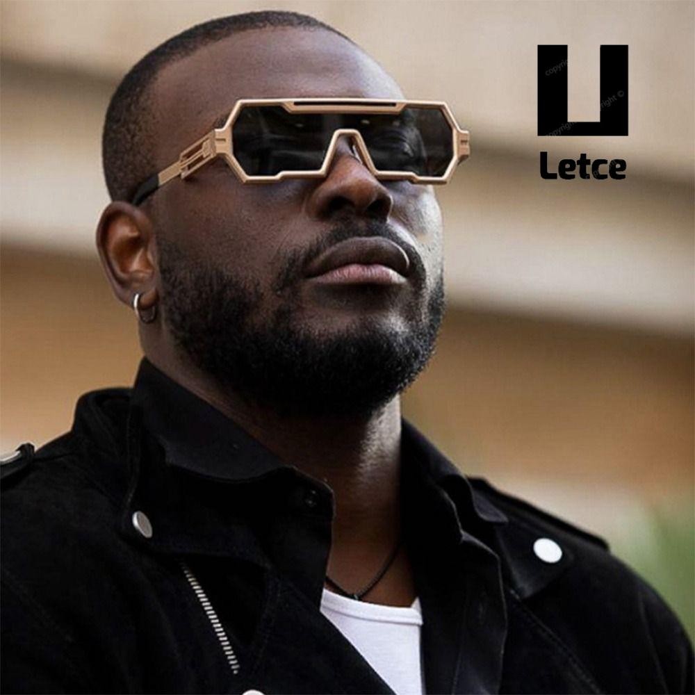 LETCE One-Piece Sun Glasses, Metal UV400 Protection Steampunk ...