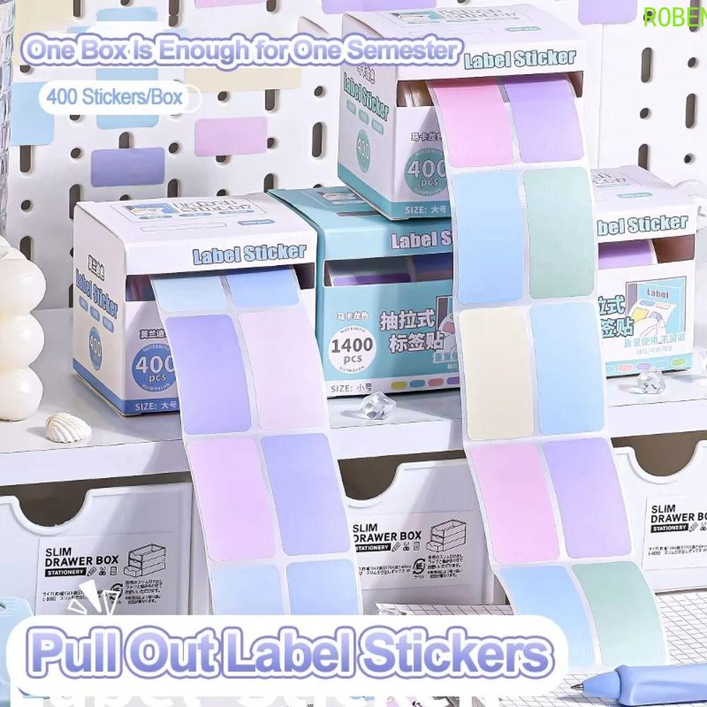 ROBEN 400/1400PCS Pull Out Sticky Notes, Morandi Colored Fully Adhesive ...
