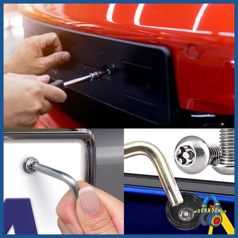 Moon Plate Mount Hardware Fastener Nut Number Plate Frame Holder ...