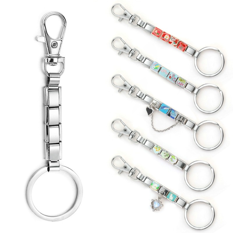 New DIY Italian Modular Style Keychain Charms Fit 9mm Steel Links Key ...