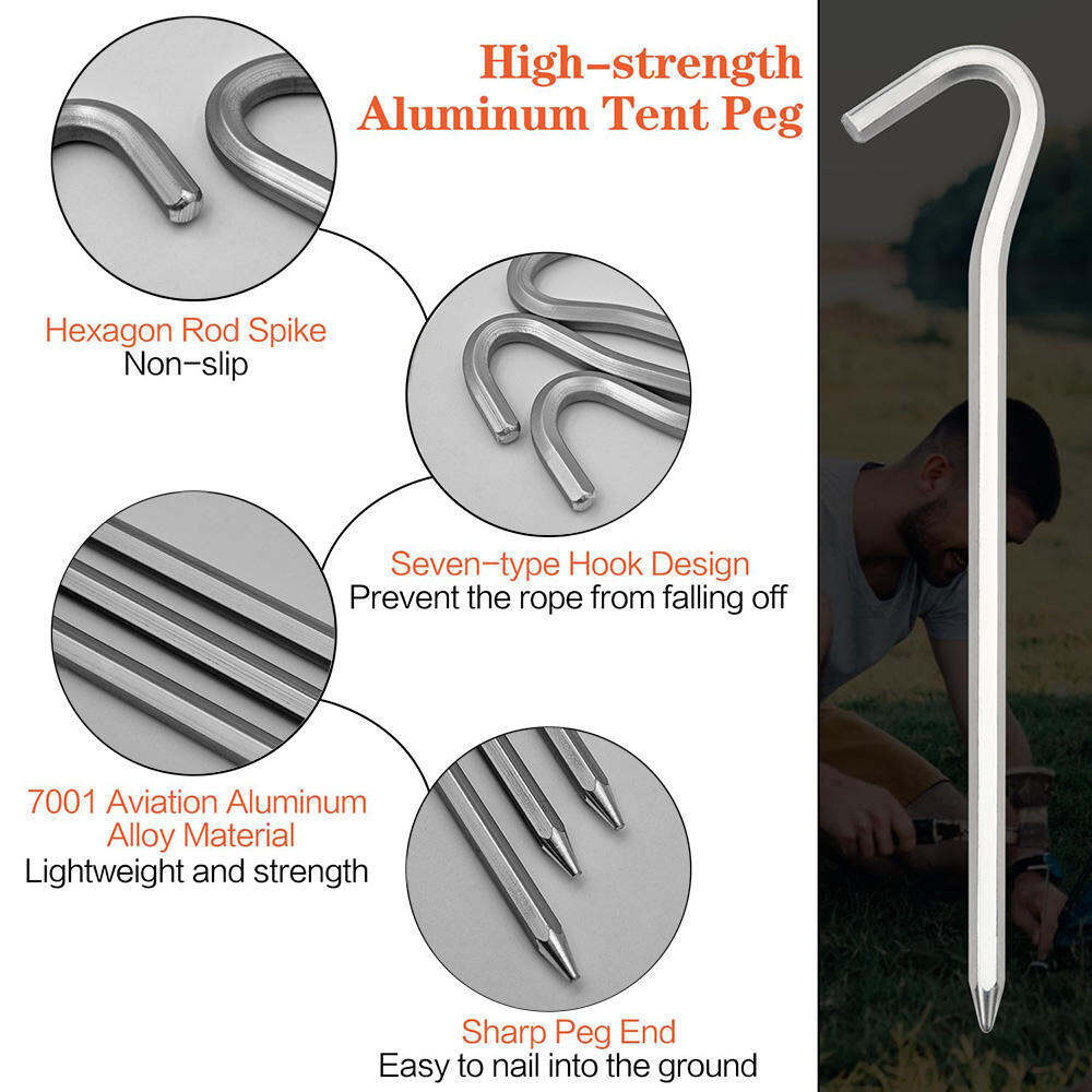 Hardware Camping Hiking Steel Galvanized Zinc Iron Pegs Tent Nails With ...