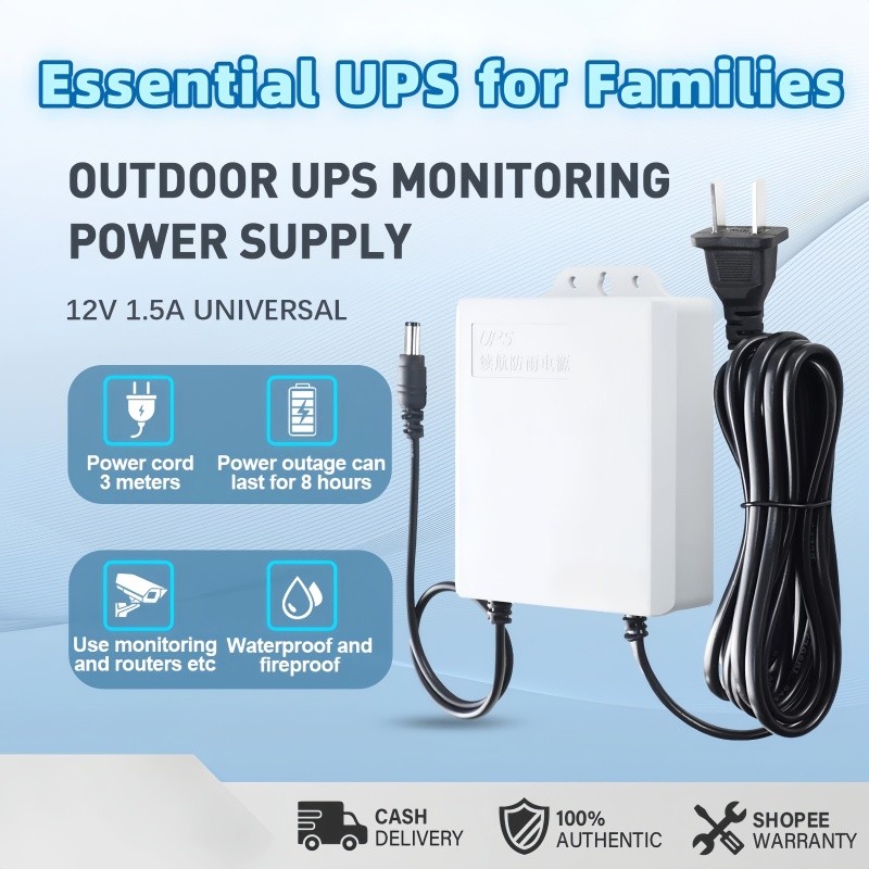 In Stock 】12V 1.5A Mini UPS Battery Backup for WiFi Router Modem and ...