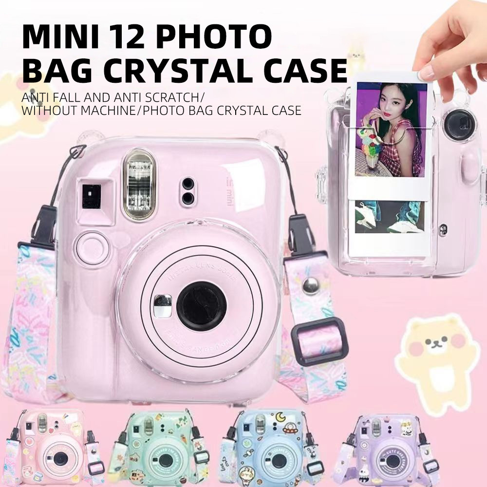 Case Transparent Shell Strap Instax Mini 12 With Paster Holder Photo ...