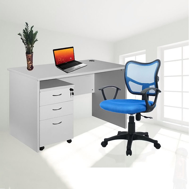 Board Writing Office Desk with Mobile Cabinet, Company Desktop Computer ...