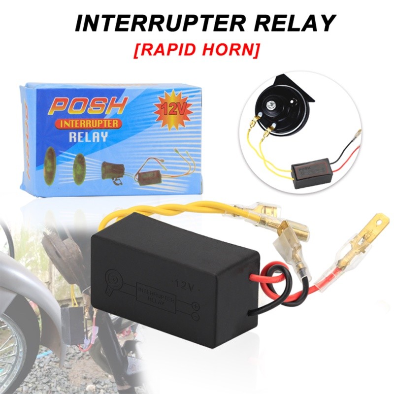 Motorcycle Horn Interaptor Relay Adjustable POSH 12V Rapid Horn Relay ...