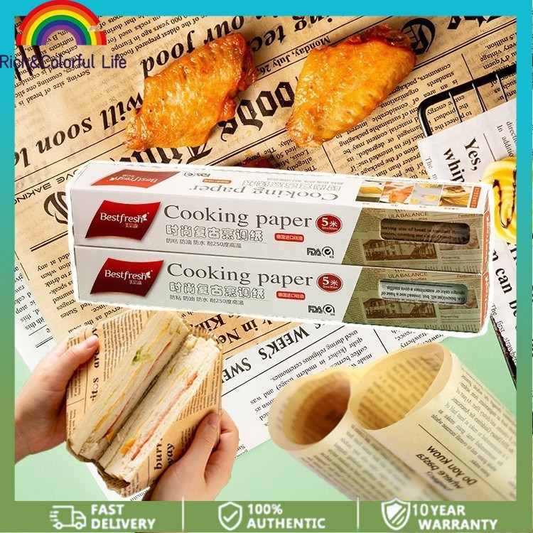 5M Baking Silicone Oil Paper Oil Proof Temperature Resistant Paper Pad ...