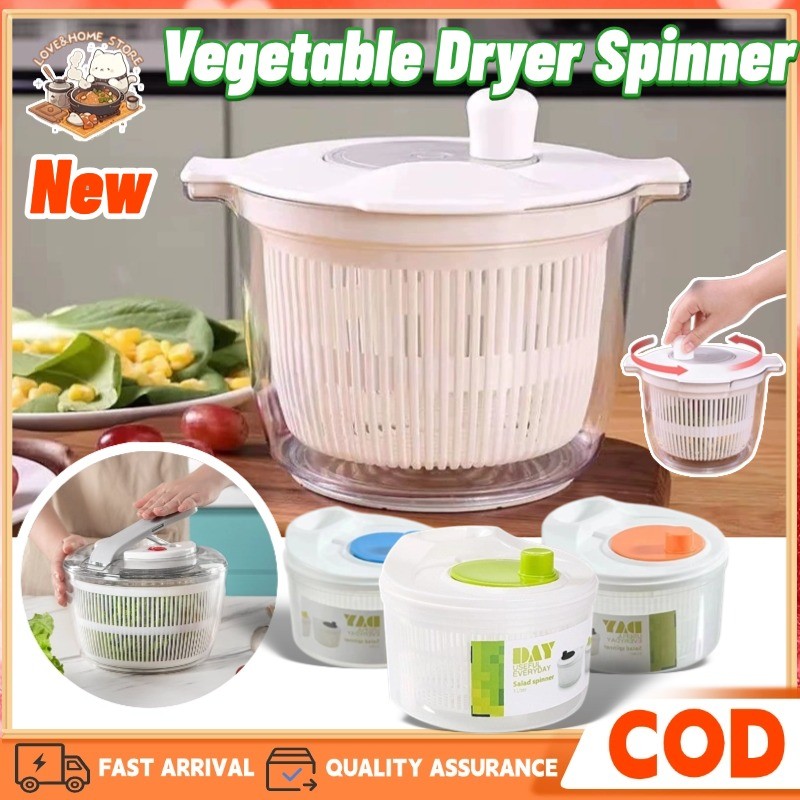 New Manual Salad Spinner Vegetable Dryer Pressing Type Vegetable Fruits ...