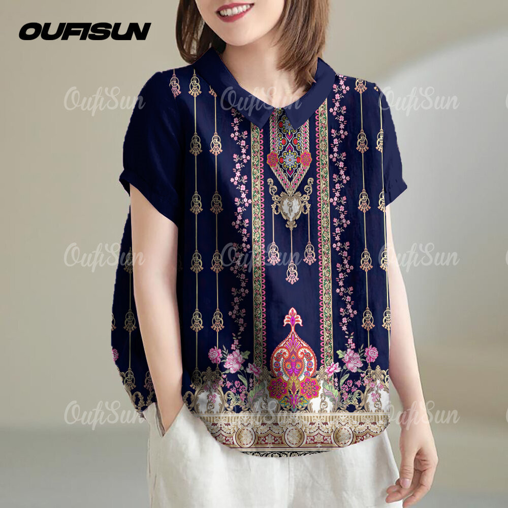 Asean Attire For Women Shirts 2025 Barong ShirtModern Blouse Retro ...