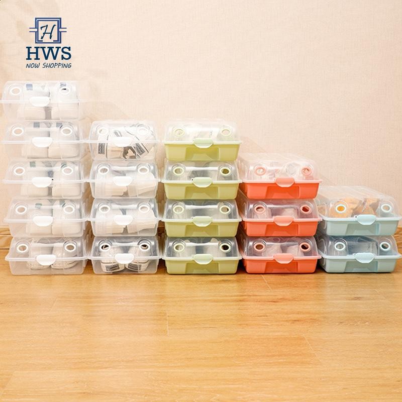 Shoe Storage Box Home Stackable Drawer Shoe Storage Box Drawer Sorting ...