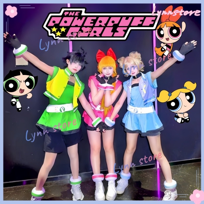 BUTTERCUP BUBBLES BLOSSOM Cute Girls Lori Cosplay Costume THE POWERPUFF ...