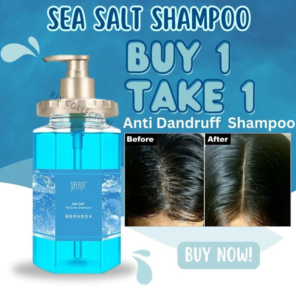 500ML Sea Salt Anti Dandruff Shampoo Conditioner Oil Control Scalp Itching Hair Treatment ...