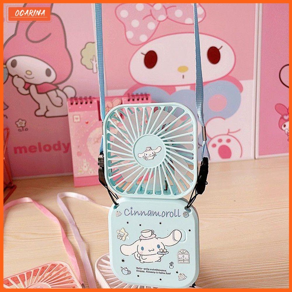 Sanrio Hanging Neck Fan Cute Kuromi Melody Portable Foldable Fan Usb ...