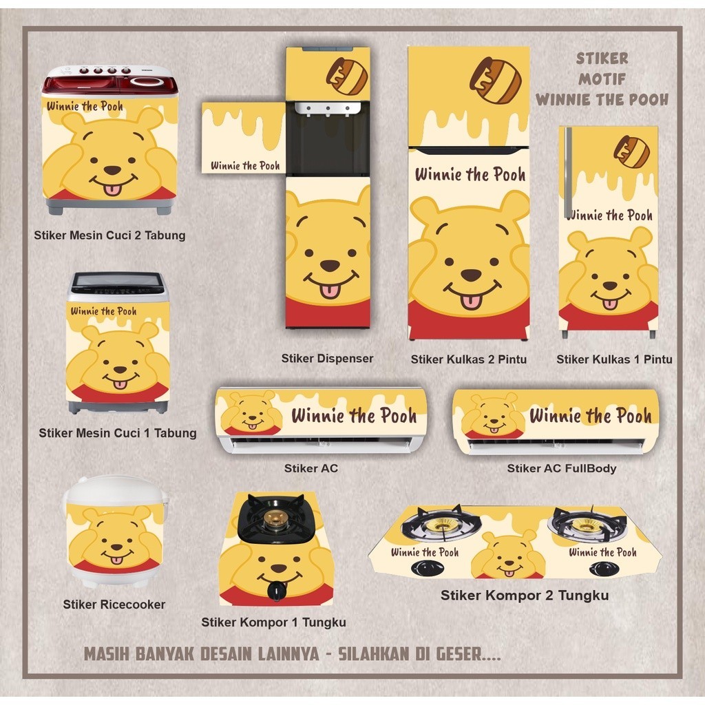 MESIN MATA Sticker Fridge Stove Washing Machine 1 2 Door Eye Tube Rice ...