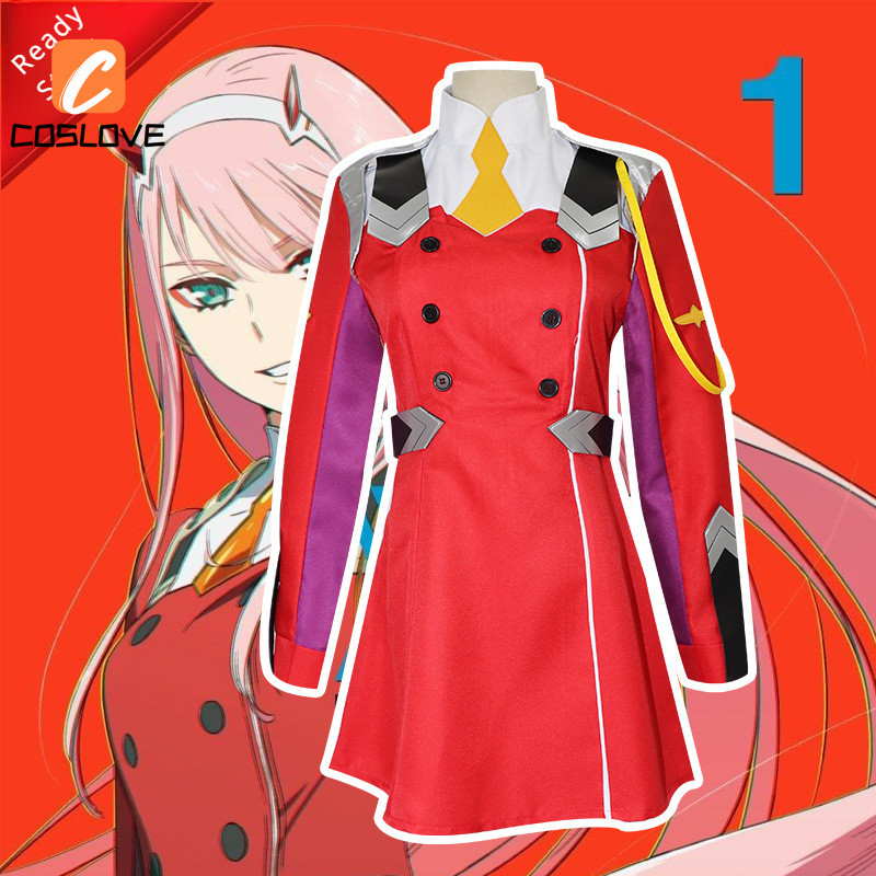 Anime DARLING in The FRANXX 02 Zero Two Cosplay Full Set Costume Suit ...