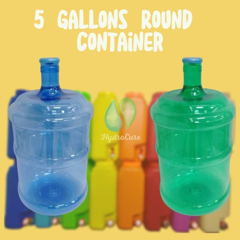 20 Liters / 5 Gallons Round Container Jug Water Dispenser w/ Non-Spill ...