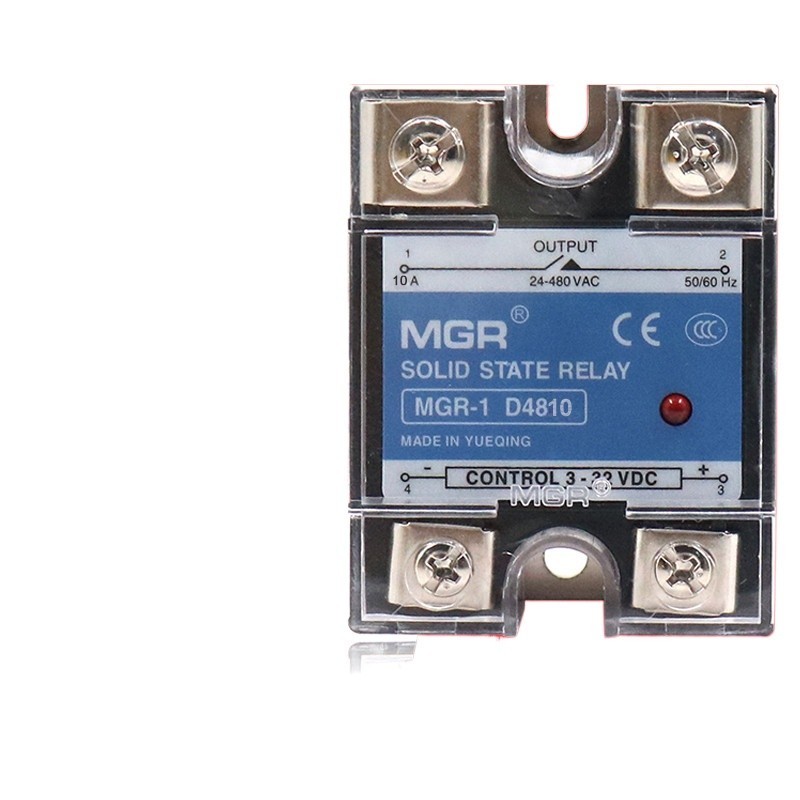ssr single-phase 12 solid state relay 10A DC 24v control 220v AC MGR-1 ...