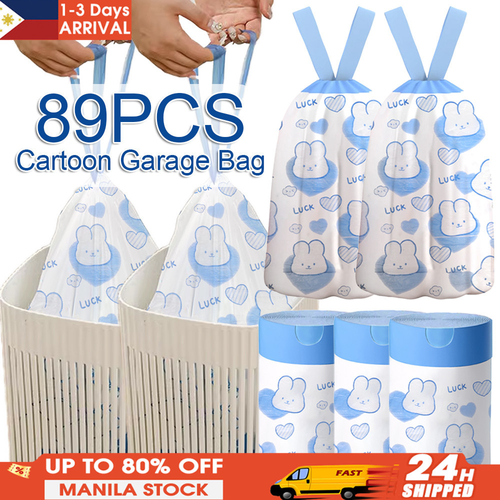 Cute Cartoon Rabbit Trash Bag - Home Disposable Garbage Bag - Portable ...