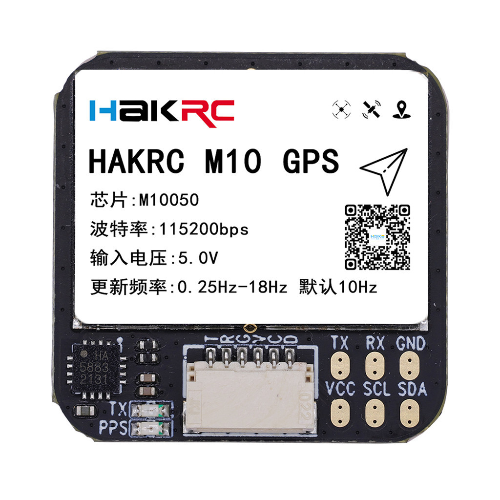 HAKRC M10 GPS BDS GALILEO Geomagnetic Compass Sensor 5.0V Input QMC5883 ...