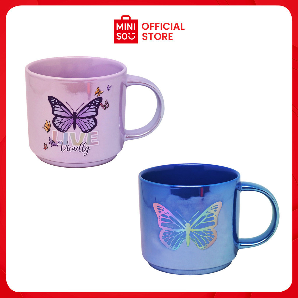 MINISO Live Vividly Collection Pearl Glaze Ceramic Cup (400mL) | Shopee ...