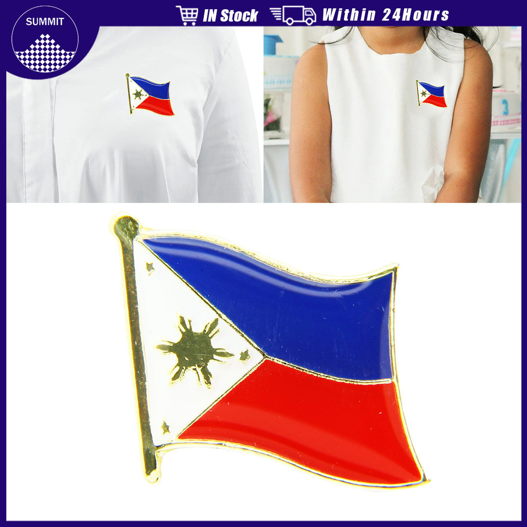 Philippine Flag Brooch Flag Brooch National Flag Lapel Pin ...