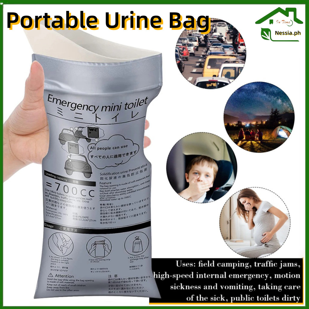 Emergency Portable Urine Bag 700ML Travel Urinal Bag Unisex Urinal Bag ...