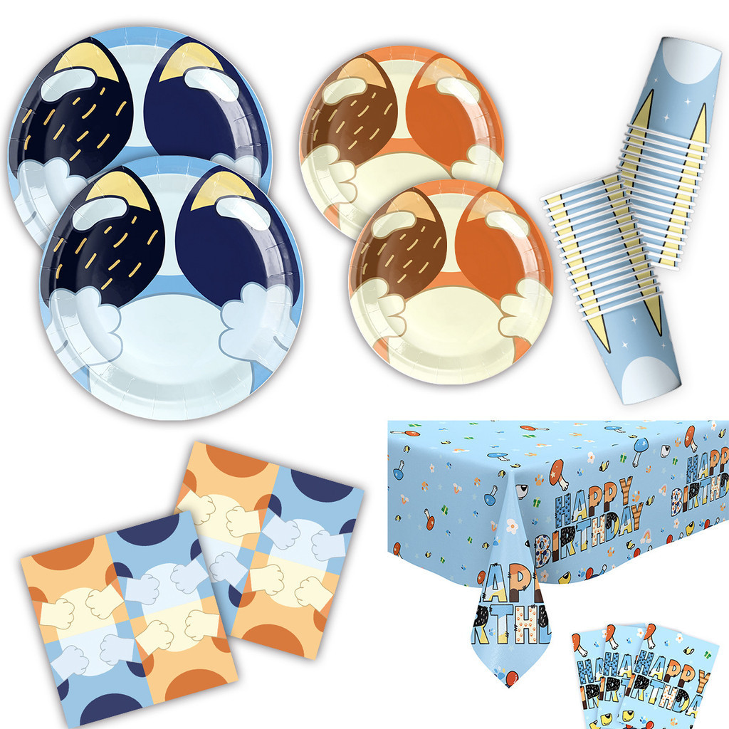 2024 New Bluey Ears Party Decorations Kids Birthday Baby Shower ...