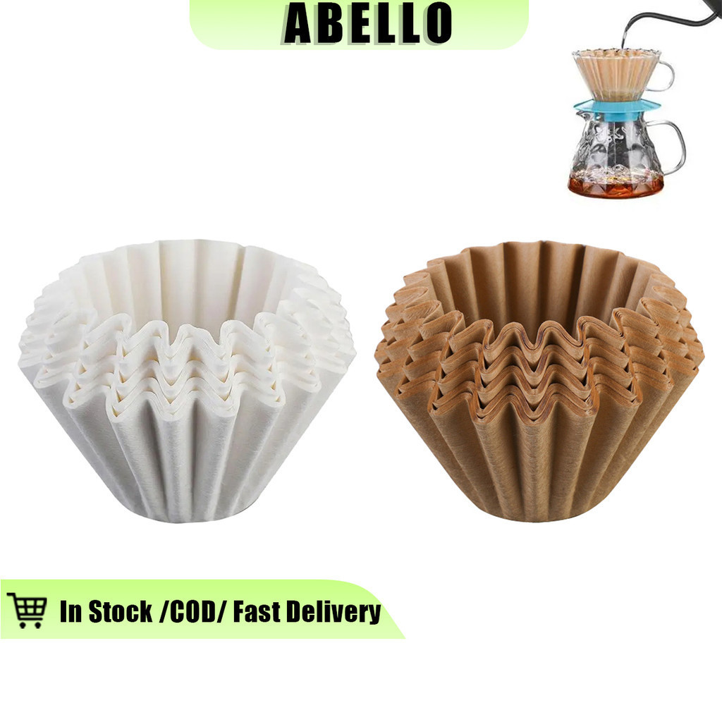 50Pcs Wave Paper Coffee Maker Filters Basket Filter Paper Replacement ...