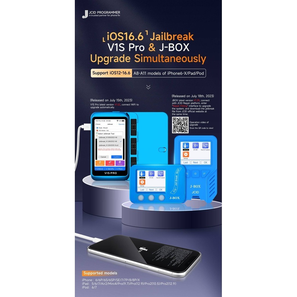 J-Box Jailbreak Box Auto Flash Tool for Phone Pod A8-A11 iOS12-16.6 ...