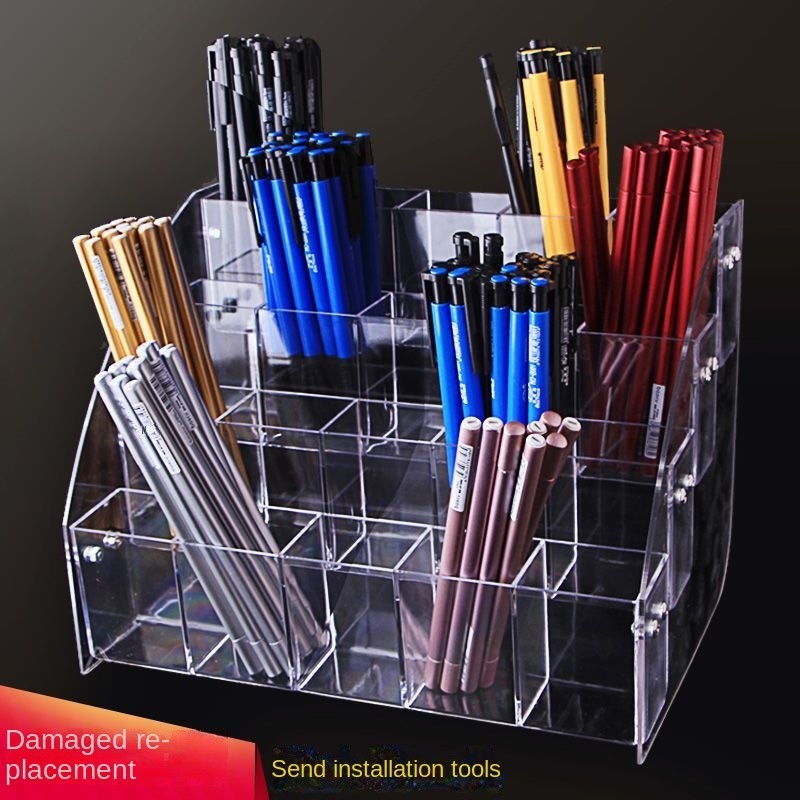 Acrylic Pen Holder Transparent Acrylic Cosmetics Shelf Pen Holder ...