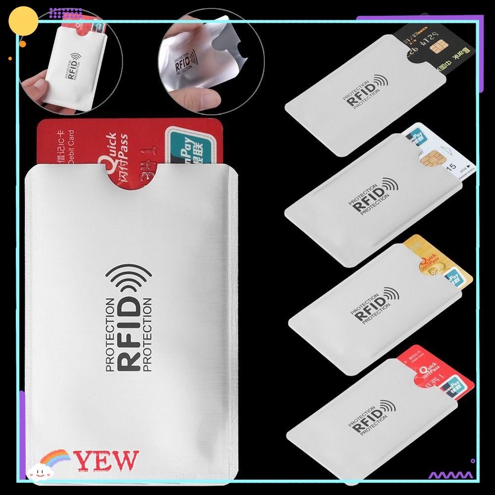 YEW 5pcs Credit Card Sleeves, Safety Reader Lock RFID Card Holder ...
