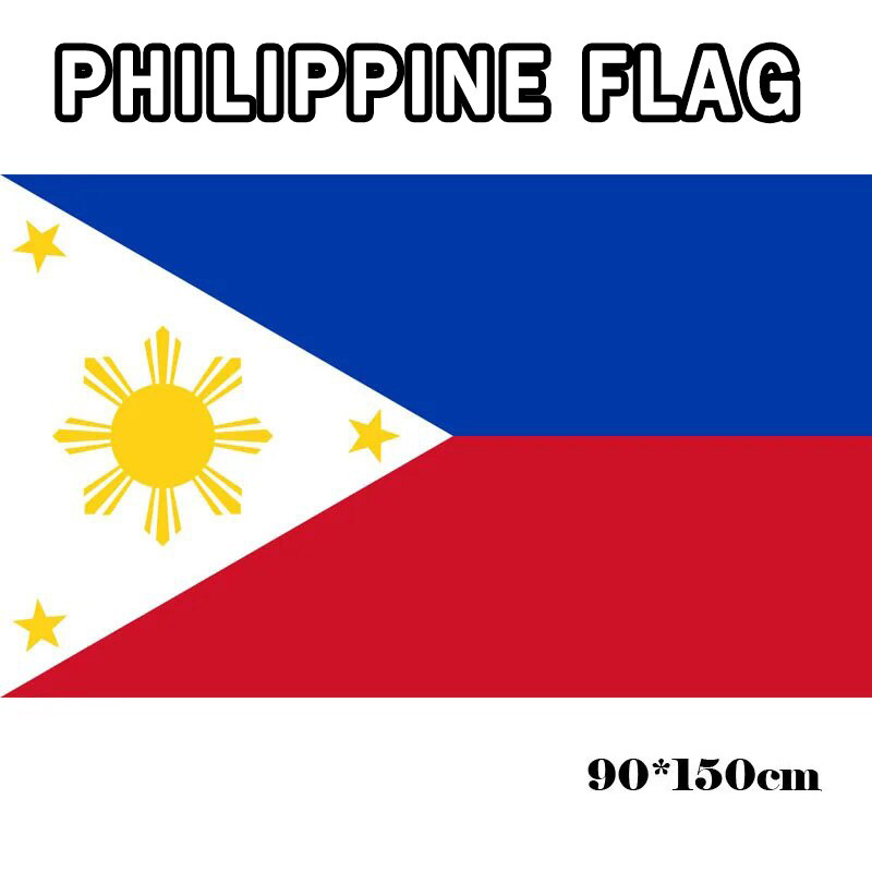 New nice Philippine Flag double sided polyester flag 90*150cm | Shopee ...