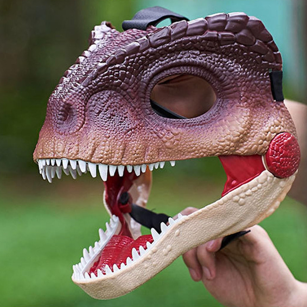 Moving Jaw Dino Mask with Dinosaur Scream Raptor Dinosaur Claws for Kid ...