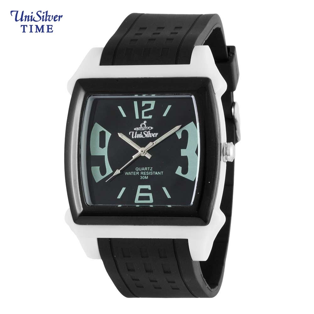UniSilver TIME KANDY KRUSHHH Women's Large Analog Black/white Rubber ...
