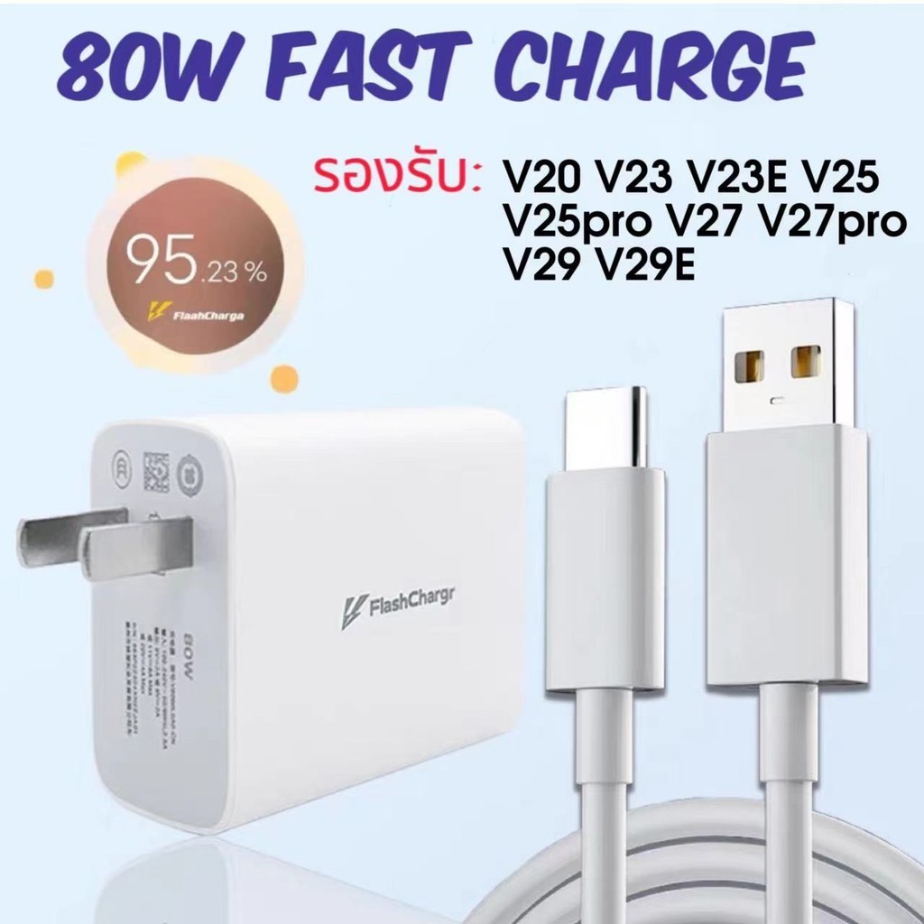 Vivo 80W flash charge charger type-C charging cable quick charge for ...