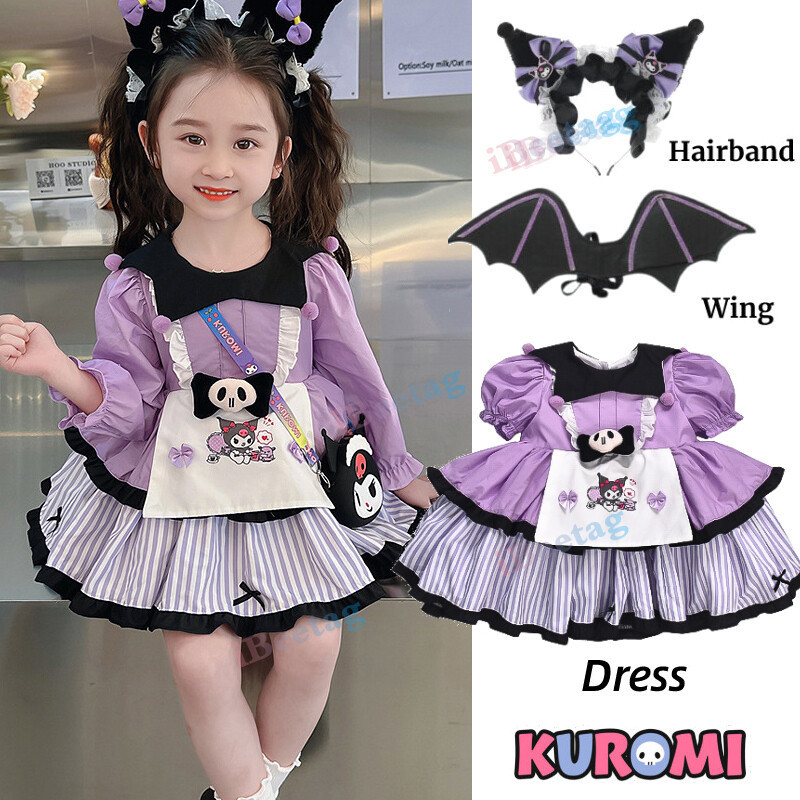 Sanrio Kuromi Lolita Princess Dress Graceful Girl Halloween Party ...