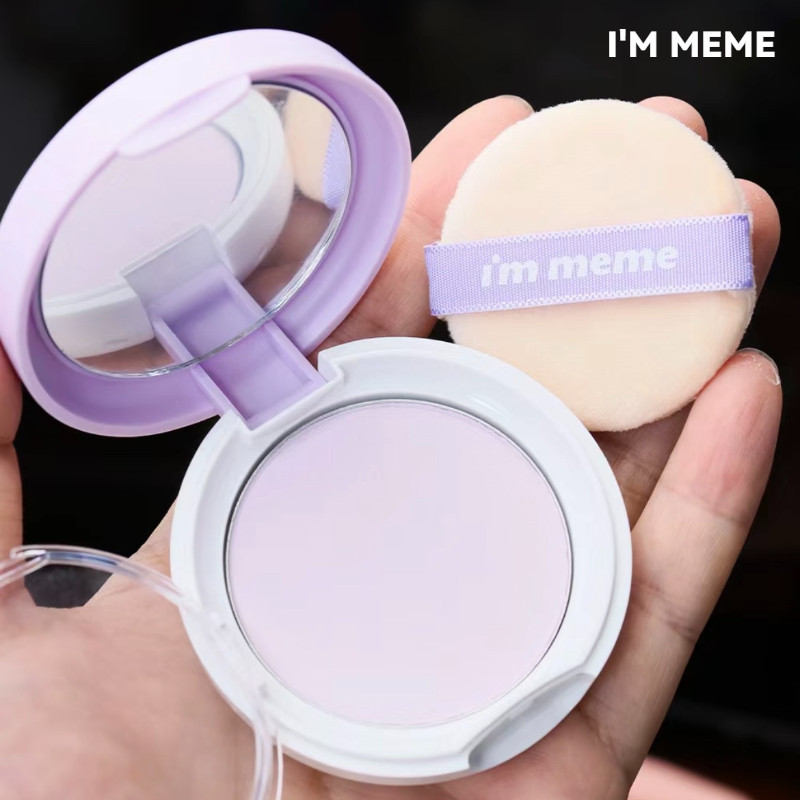 I'M MEME Powder Face Brightening Purple Honey Powder Cake Loose Powder ...
