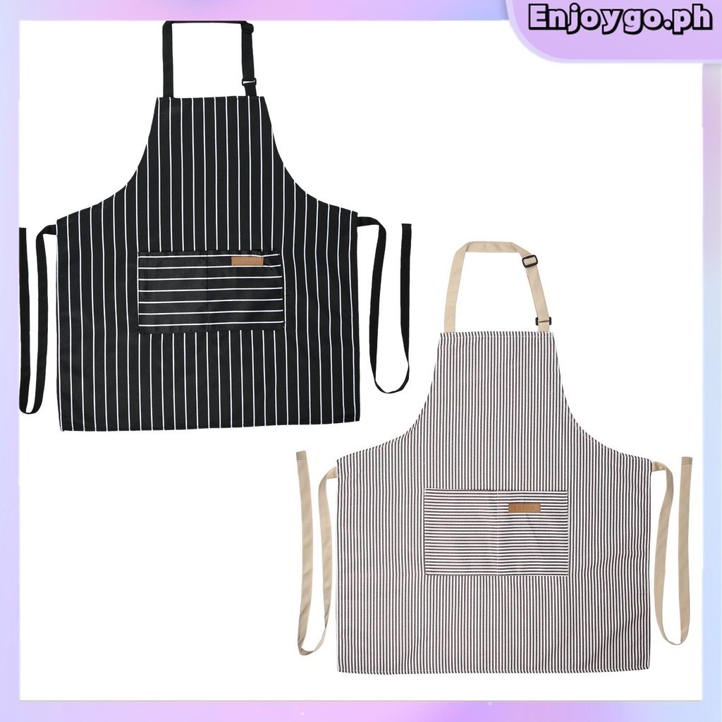 2 Pcs Kitchen Apron Chef Apron with 2 Pockets Adjustable Neck Strap and ...